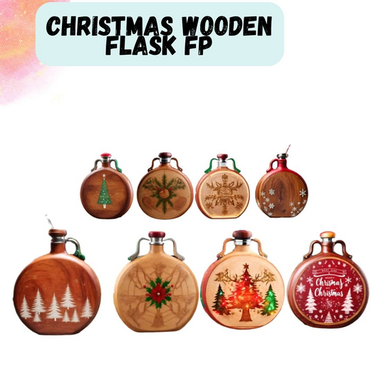 Second Life Marketplace - "MB" Christmas wooden flask FP